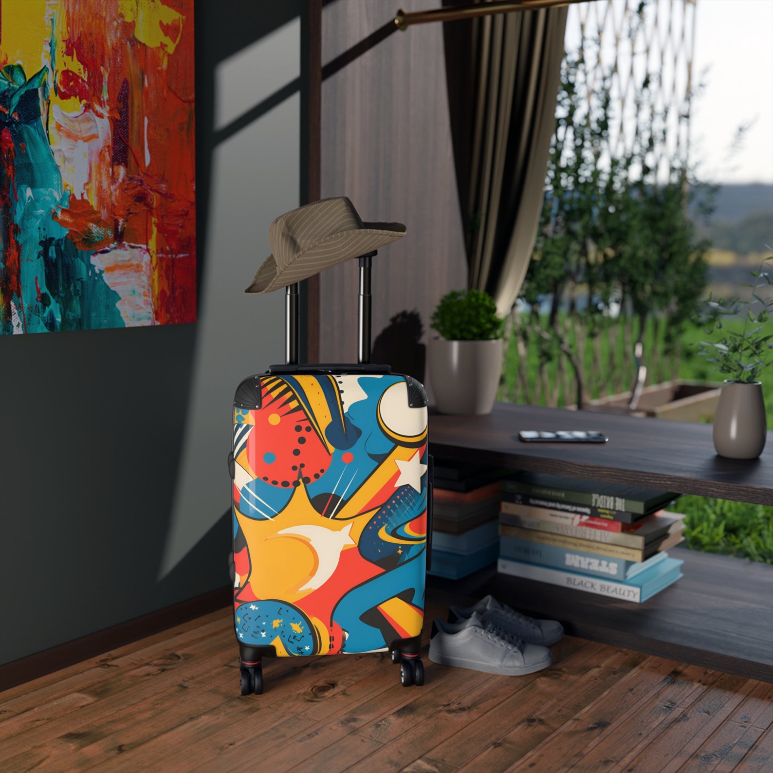 Comic Pop Art Suitcase, Travel Accessories, Abstract Comic Design ...
