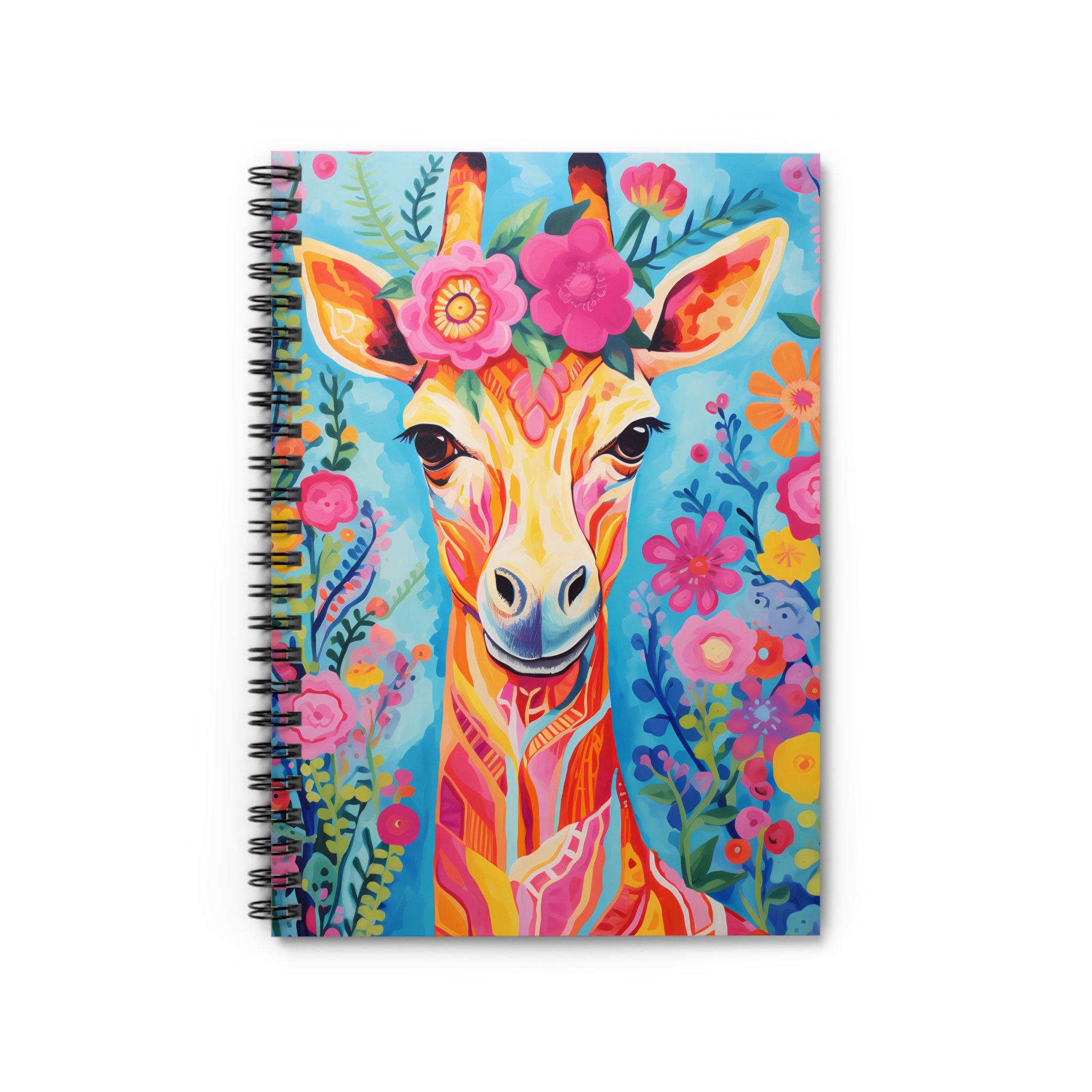 Colorful Giraffe Print Notebook Spiral Bound, Back to School Must-have ...
