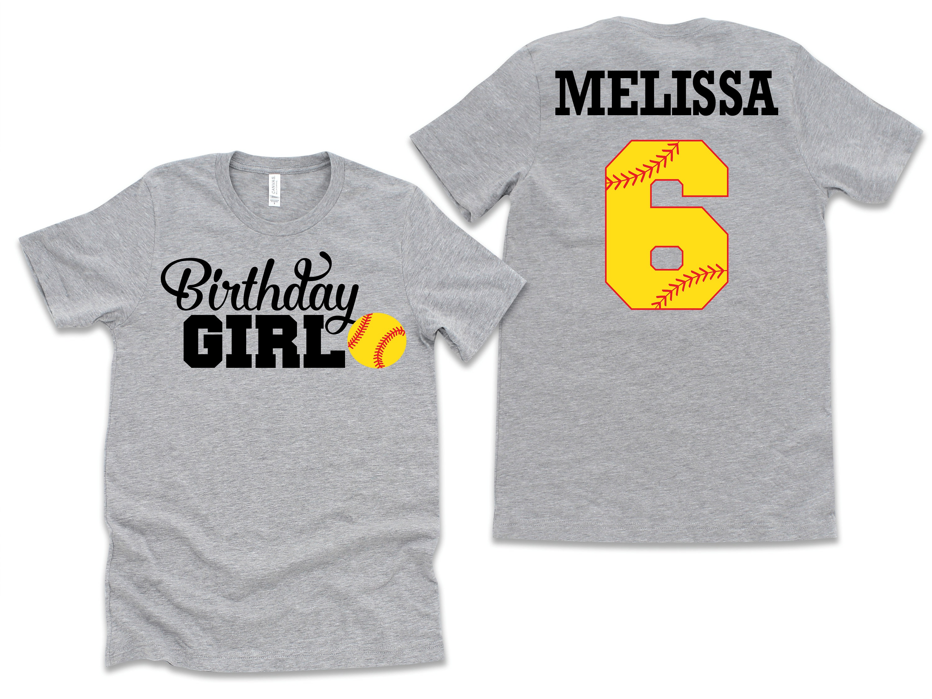 Softball Birthday Girl Softball Birthday Girl Custom - Etsy Nederland