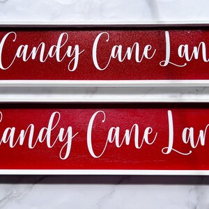 Candy Cane Lane Christmas Glitter Sign | Christmas Decor | Glitter ...