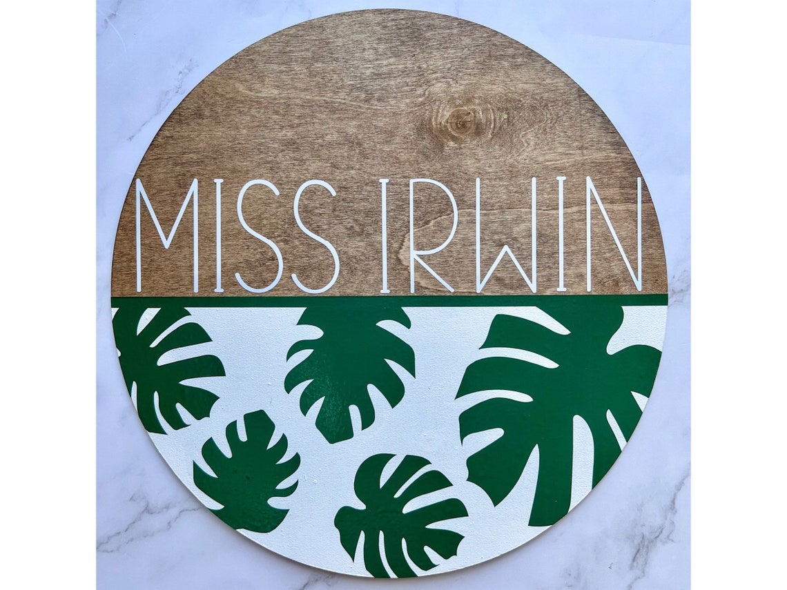 Plant Leaves Teacher Classroom Door Sign Teacher Gift | Etsy