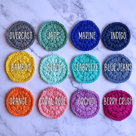 Organic Cotton Washable Facial Rounds Set of 4 Hand | Etsy