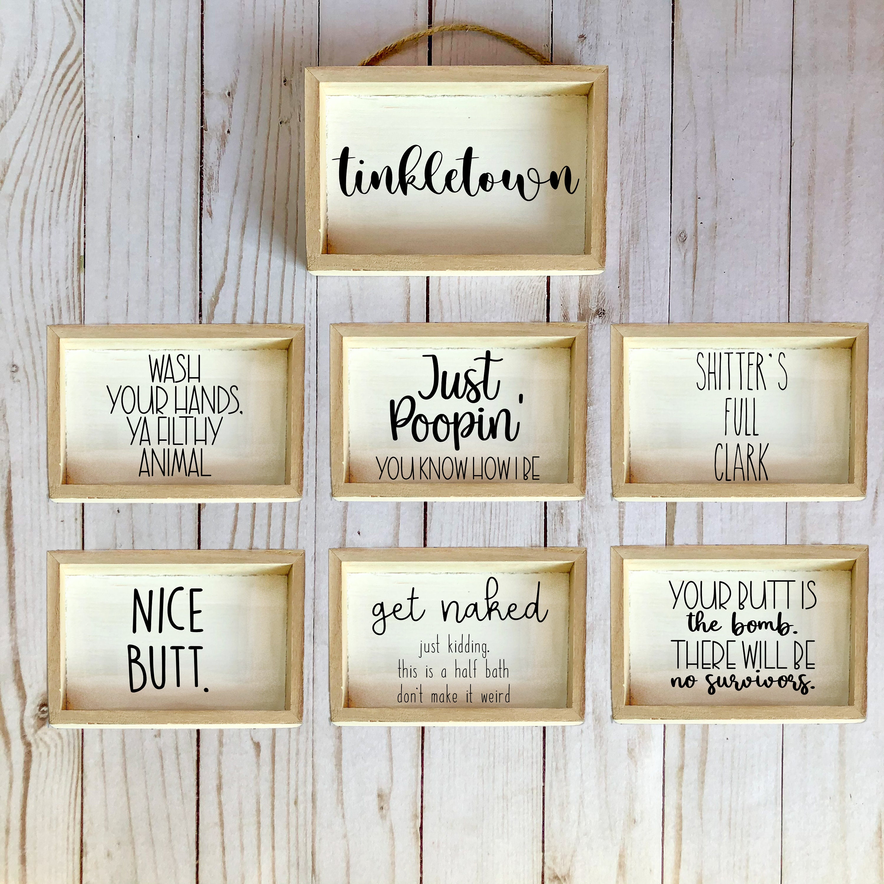 Mini Potty Bathroom Signs Pop Culture Quotes Community - Etsy