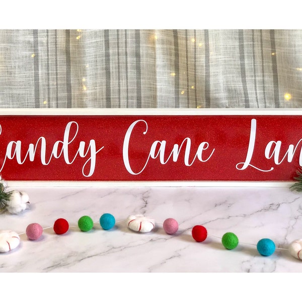 Candy Cane Lane Sign - Etsy