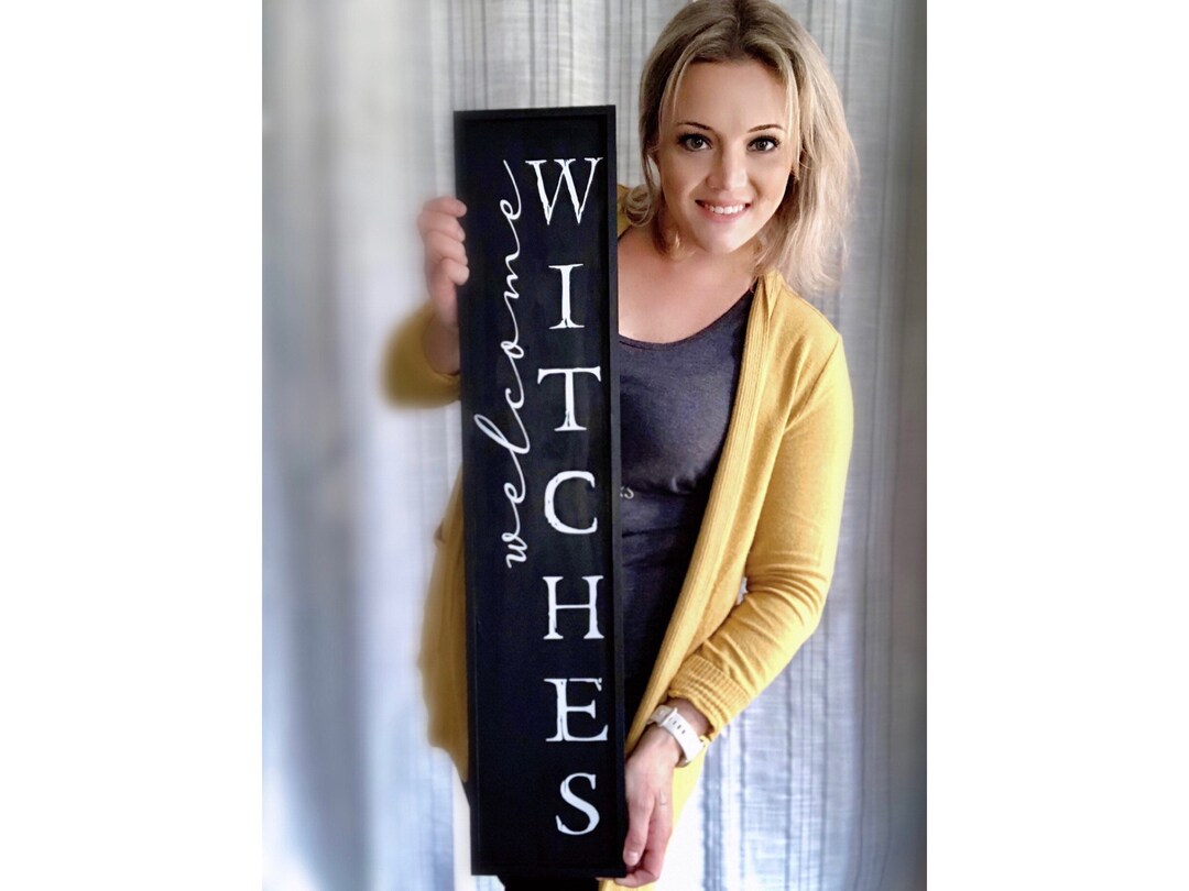 Welcome Witches Halloween Porch Door Sign | Halloween Decor | Fall ...