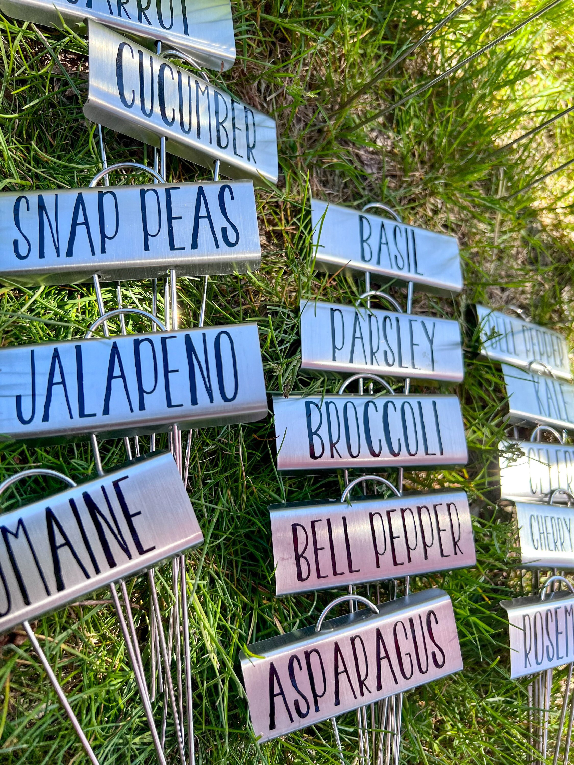 Stainless Steel Metal Garden Plant Labels Plant Markers | Etsy