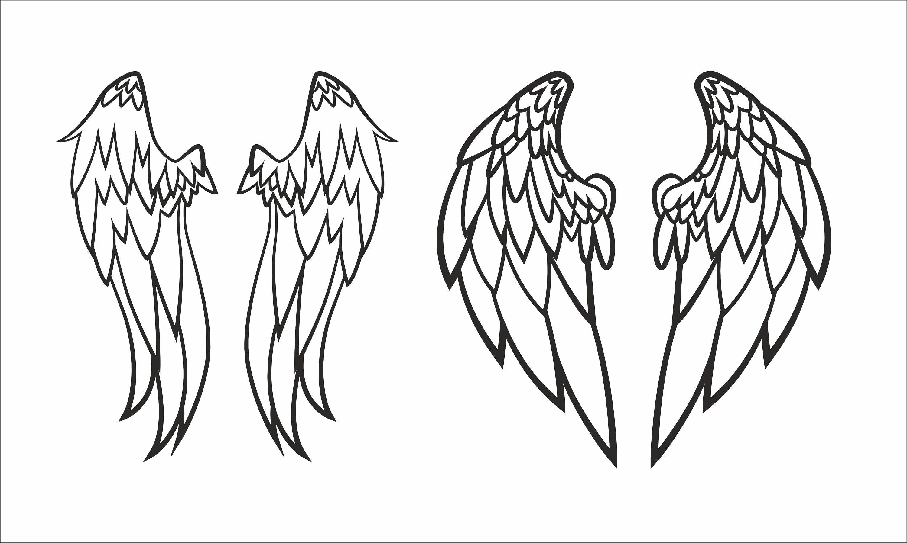 Wings Svg Wings Outline SVG Bundle Wings Angel Wings - Etsy