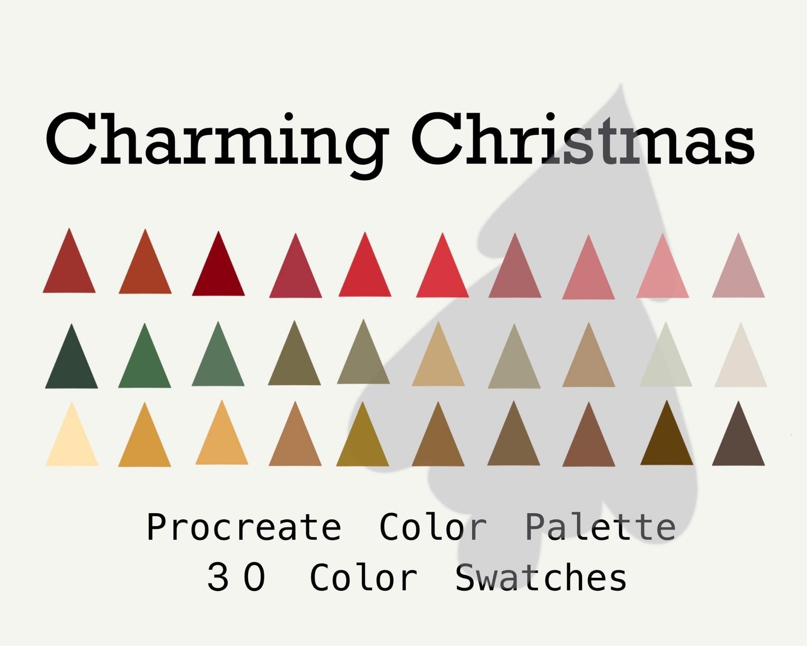 Procreate Color Palette Charming Christmas ,holiday Palette,procreate ...