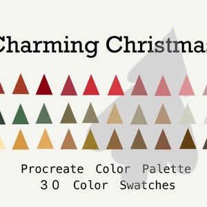 Procreate Color Palette Charming Christmas ,holiday Palette,procreate ...