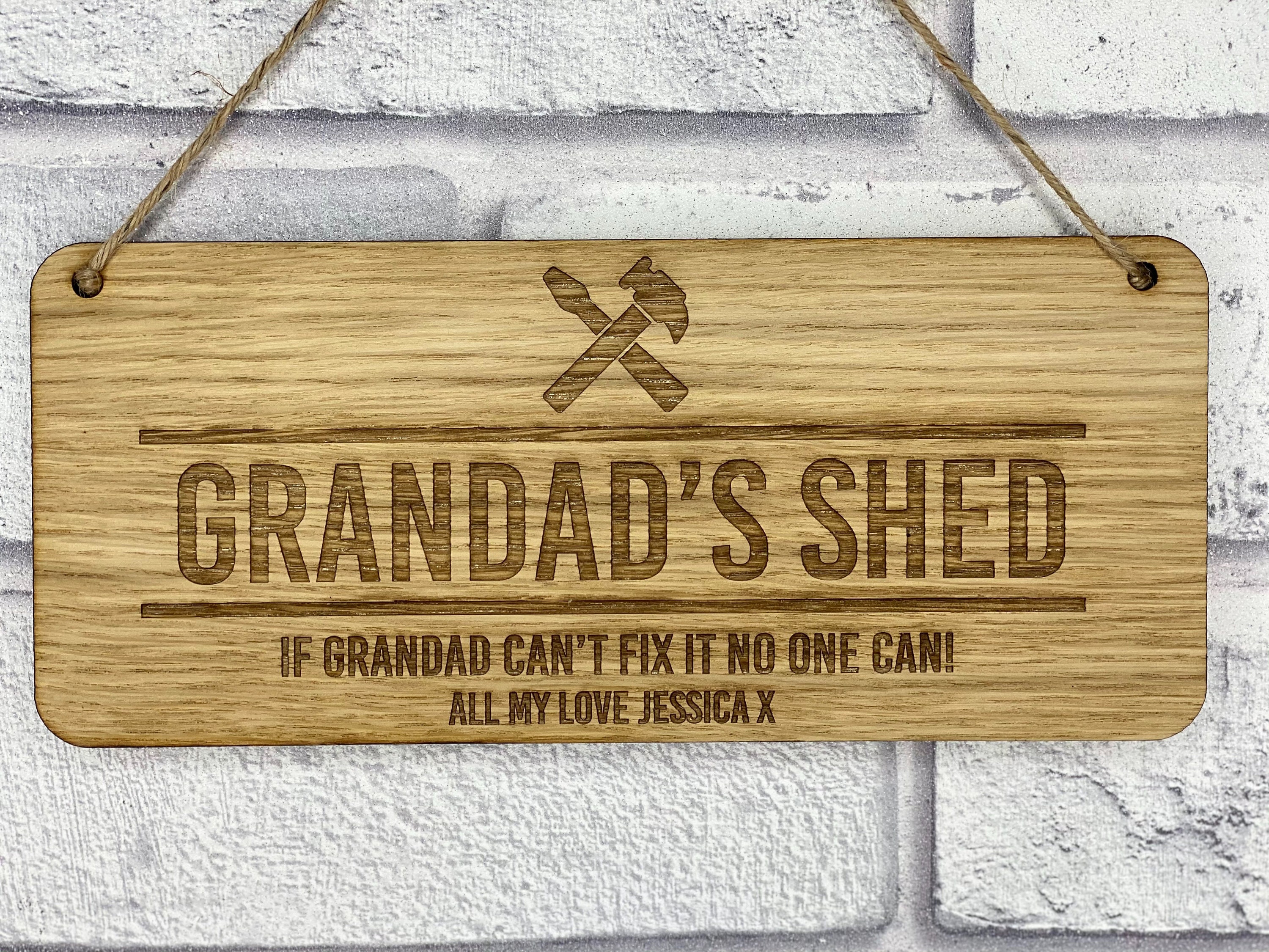 Personalised 'Grandads Shed ... If Grandad Can't Fix | Etsy