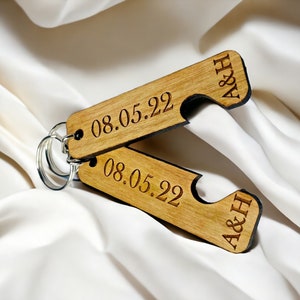 Pair of Engraved Wedding Mr & Mrs Keyrings, Couple Anniversary Gift ...