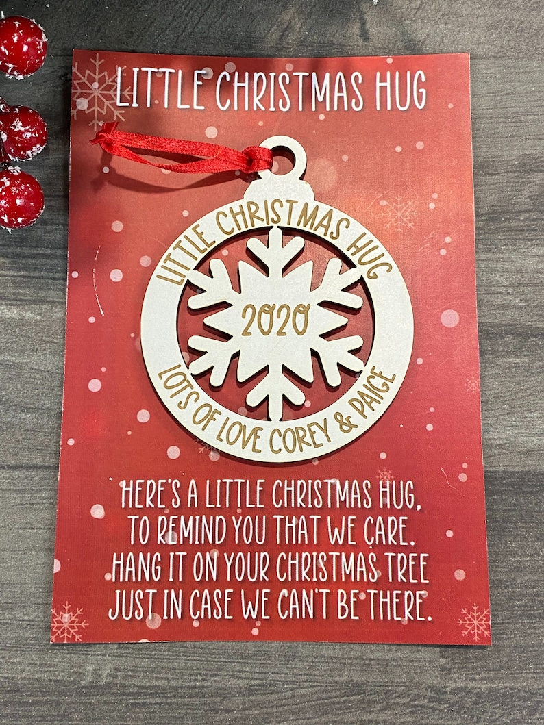 Personalised A Little Christmas Pocket Hug With Poem Card Hug | Etsy