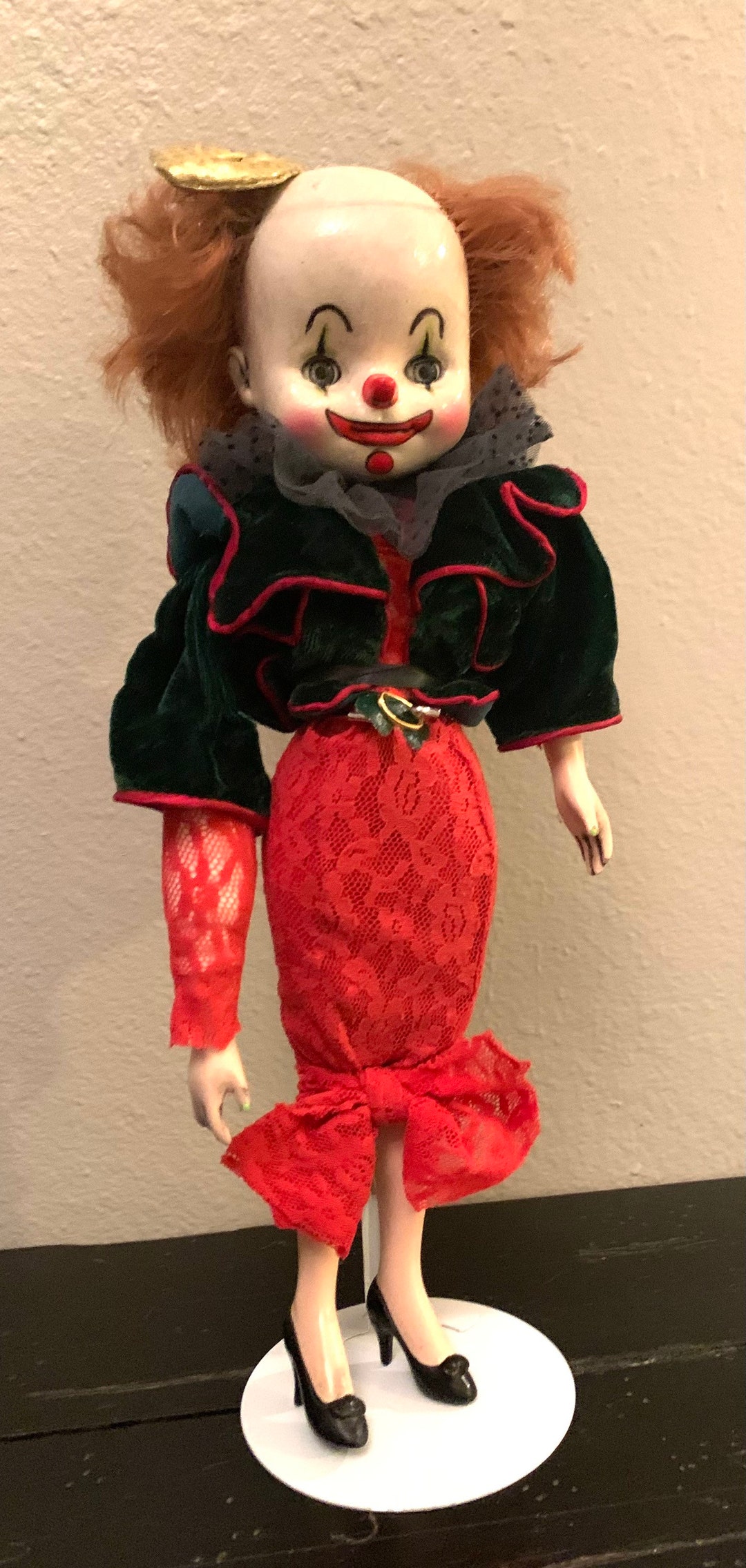 OOAK Creepy Horror Doll 17 Big Head Clown Bride Halloween Dead Doll - Etsy