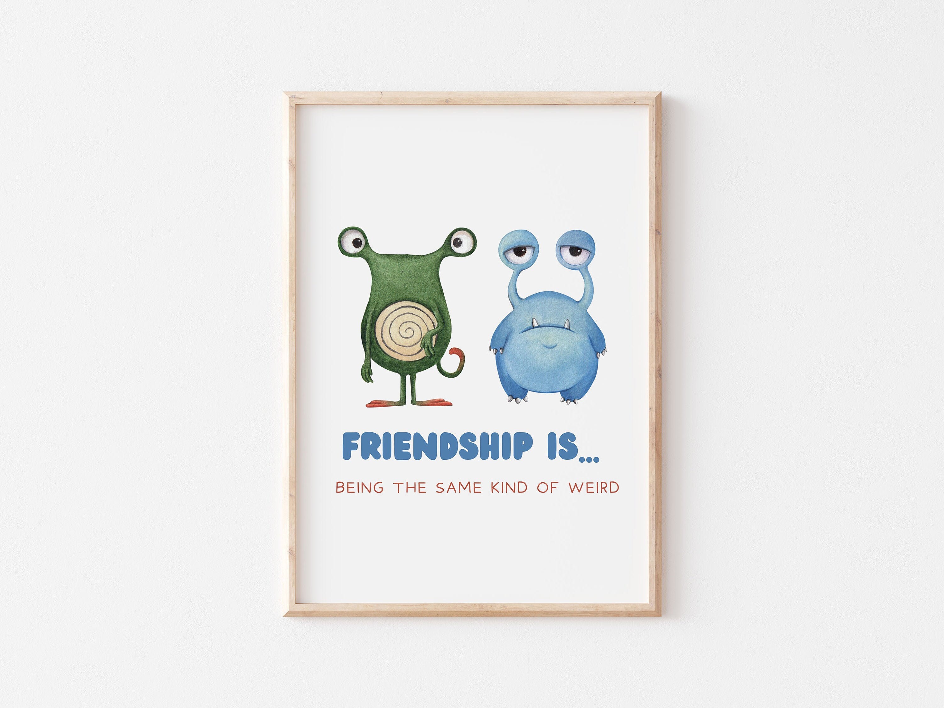 Funny Friendship Wall Art Weird Friends Printable Card - Etsy España