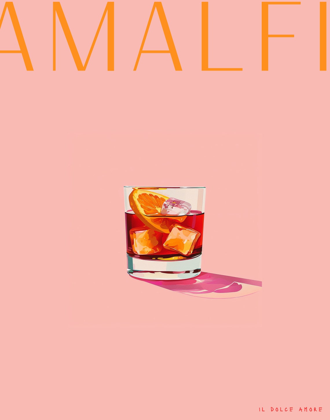 Amalfi Cocktail DIGITAL Download Print | Printable Poster, Italy Wall ...