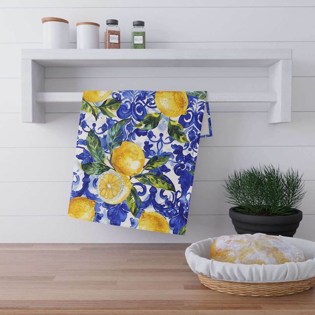 Italian Lemon Kitchen Towel, Amalfi Capri Italy Tea Towel, Gifts for ...