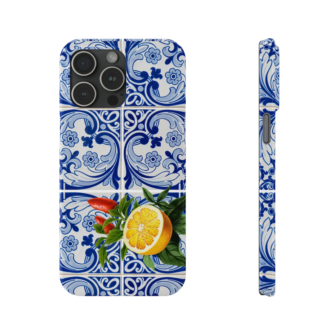 Capri Lemon Amalfi Style Italian Tile iPhone 14 Case iPhone - Etsy