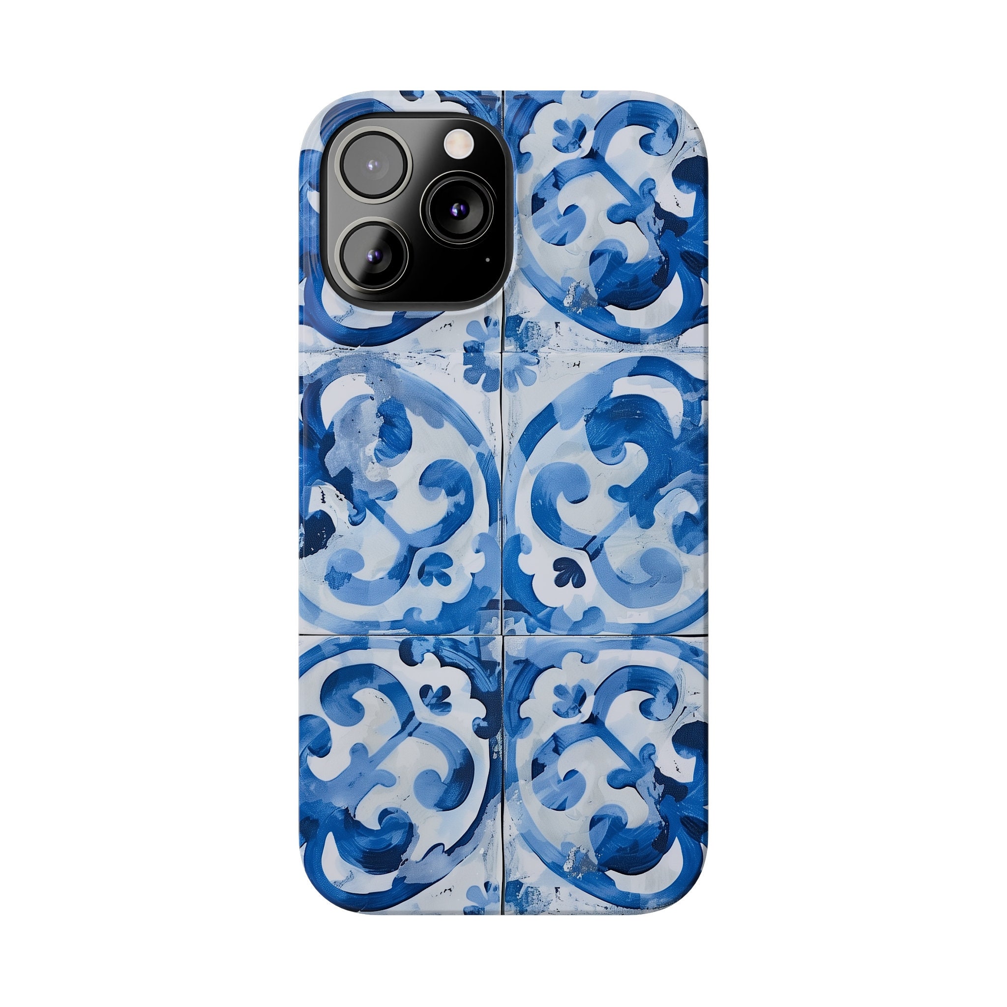 Amalfi Coast Italy Style Italian Tile iPhone 15 Case, iPhone 15 Pro Max ...