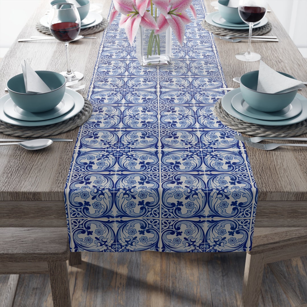 Italian Table Runner, Amalfi Coast Tile, Italian Bridal Shower, Italian ...