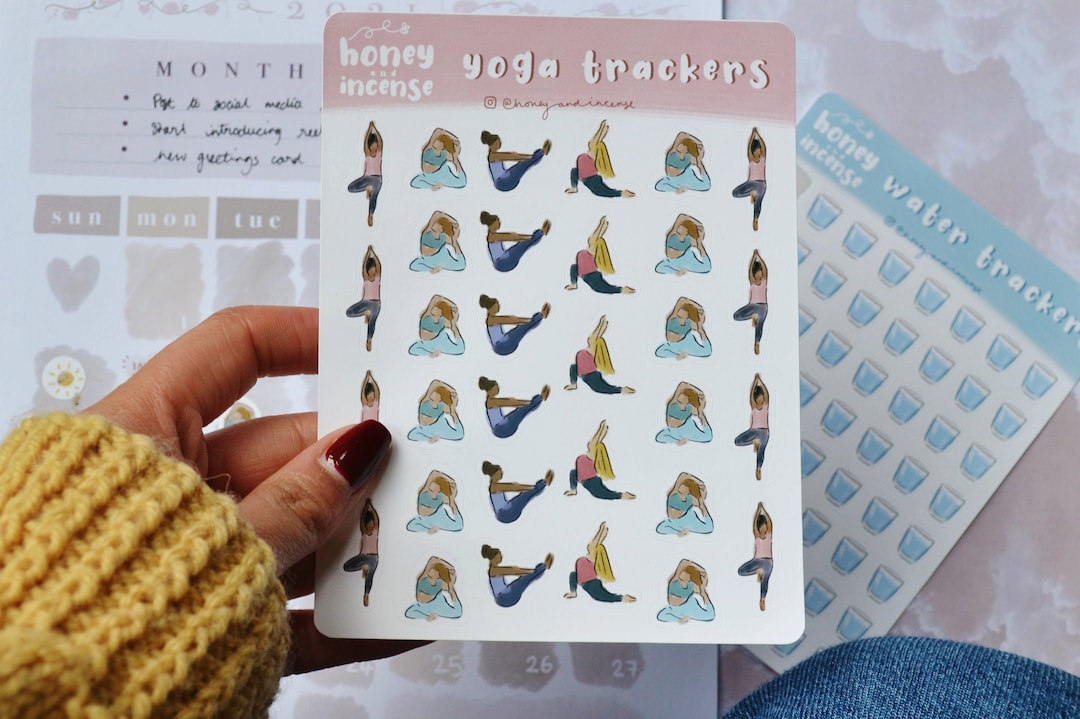 Autocollants Yoga Tracker Autocollants Yoga BuJo - Etsy France
