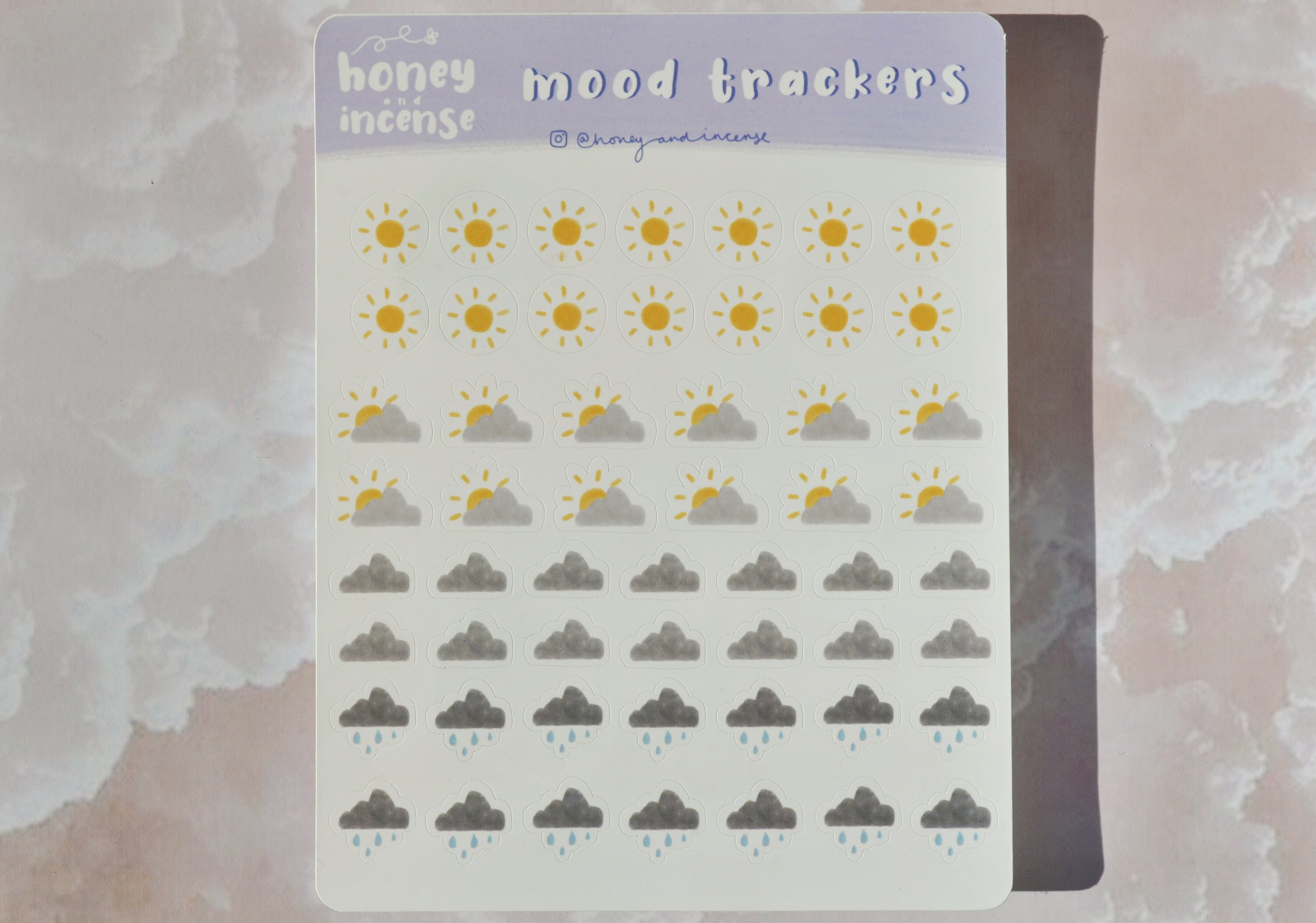 Weather Mood Tracker Stickers Mood/emotion Bujo Stickers - Etsy