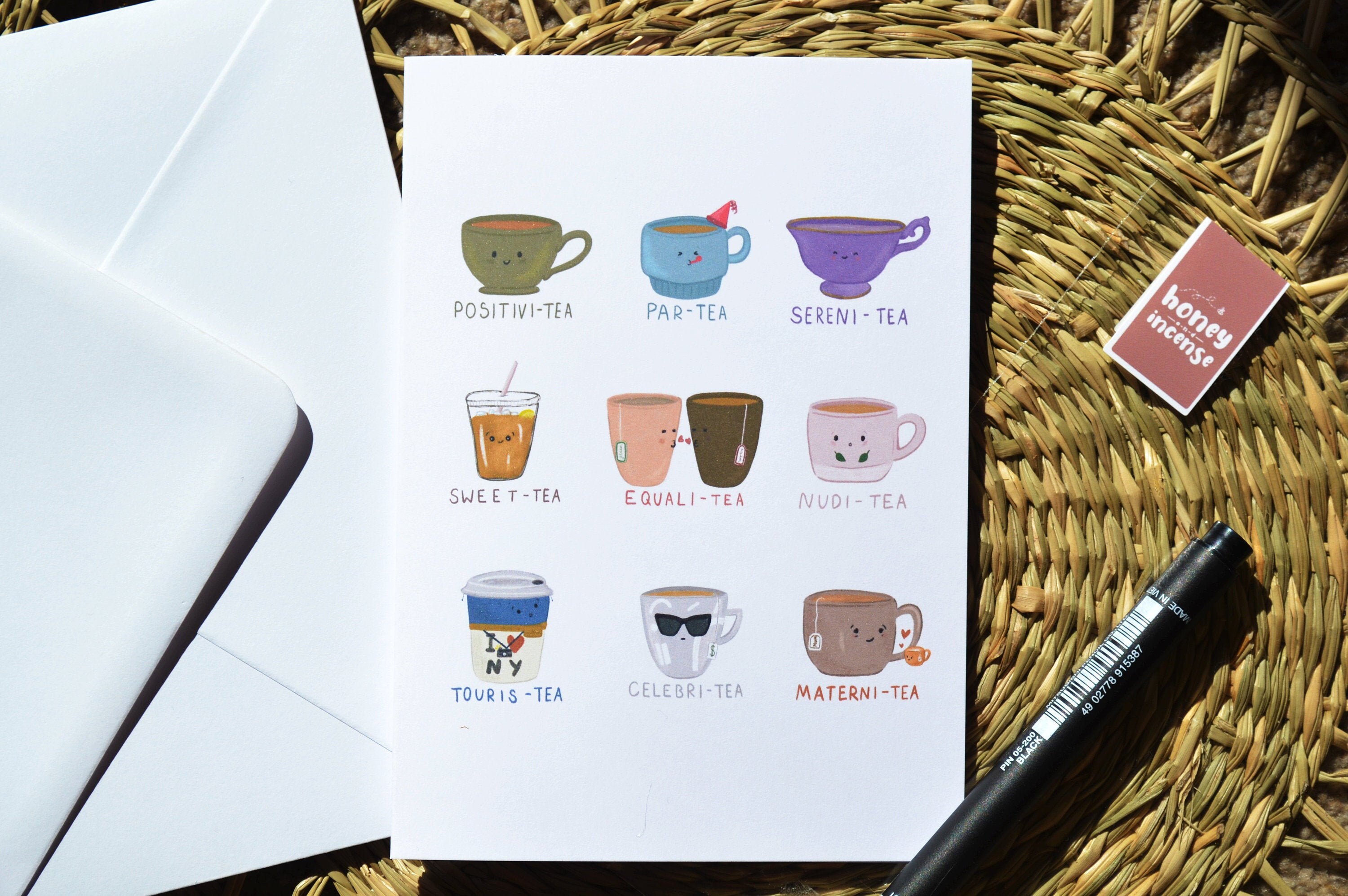 Positivi-Tea Greetings Card Tea Greetings Card All the | Etsy