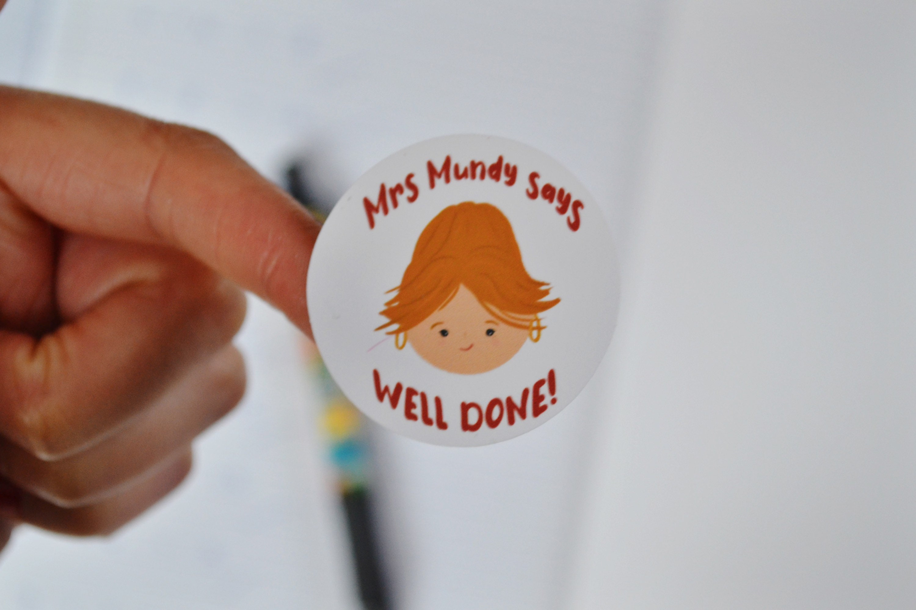 Personalised Teacher Well Done Stickers Classroom Stickers | Etsy