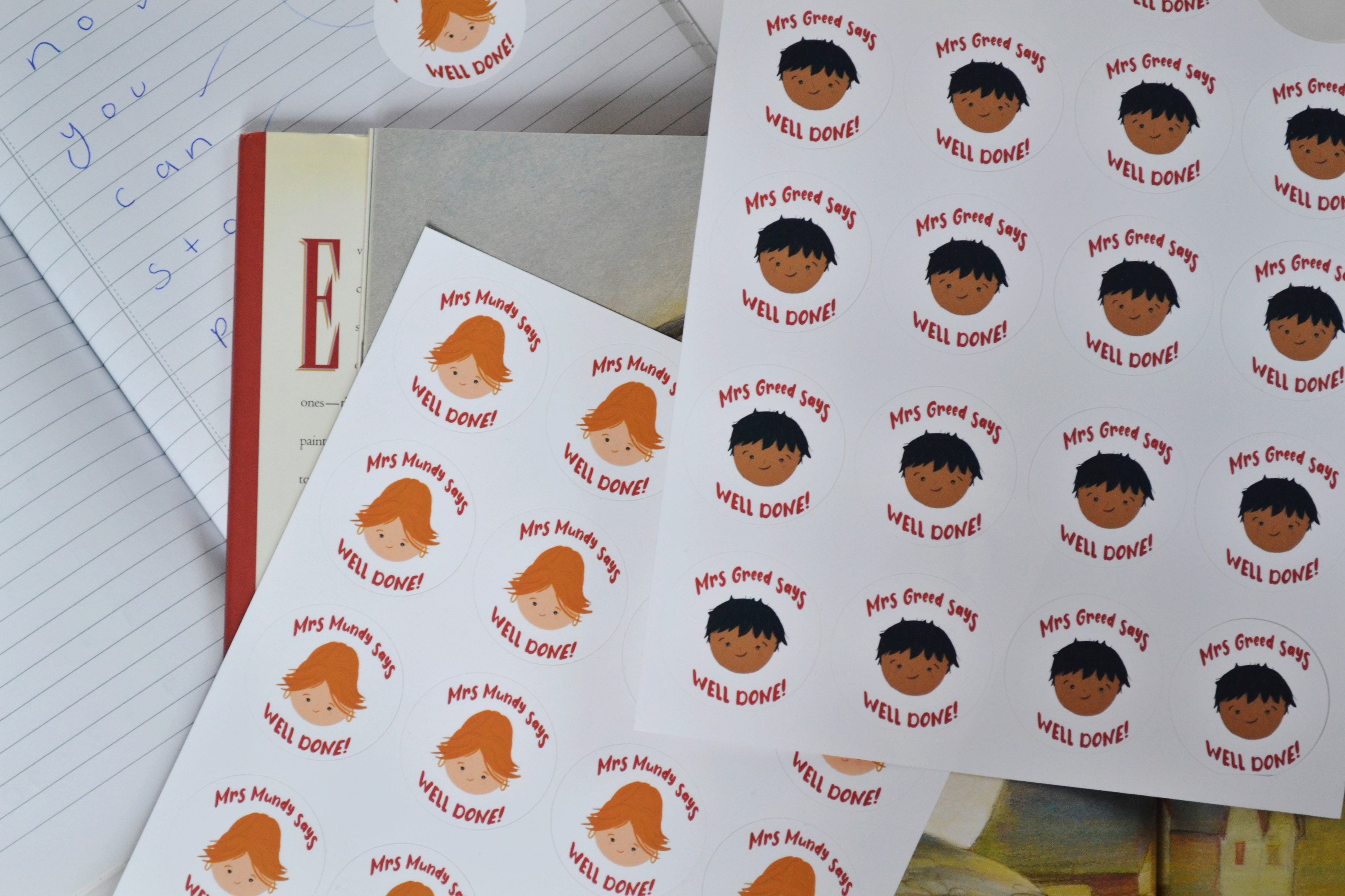 Personalised Teacher Well Done Stickers Classroom Stickers - Etsy