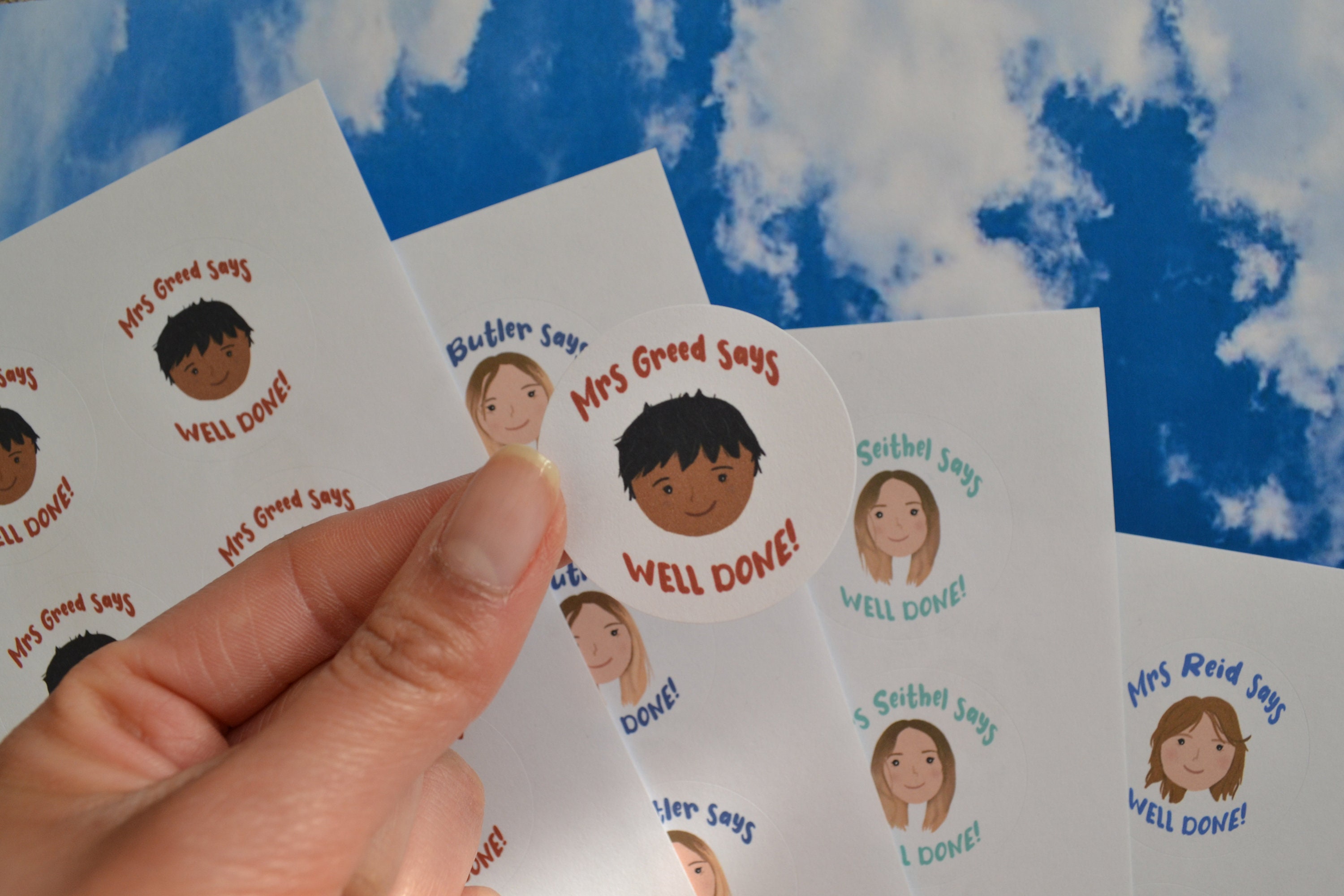 Personalised Teacher Well Done Stickers Classroom Stickers - Etsy