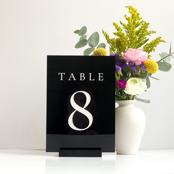 Elegant Table Number - Etsy