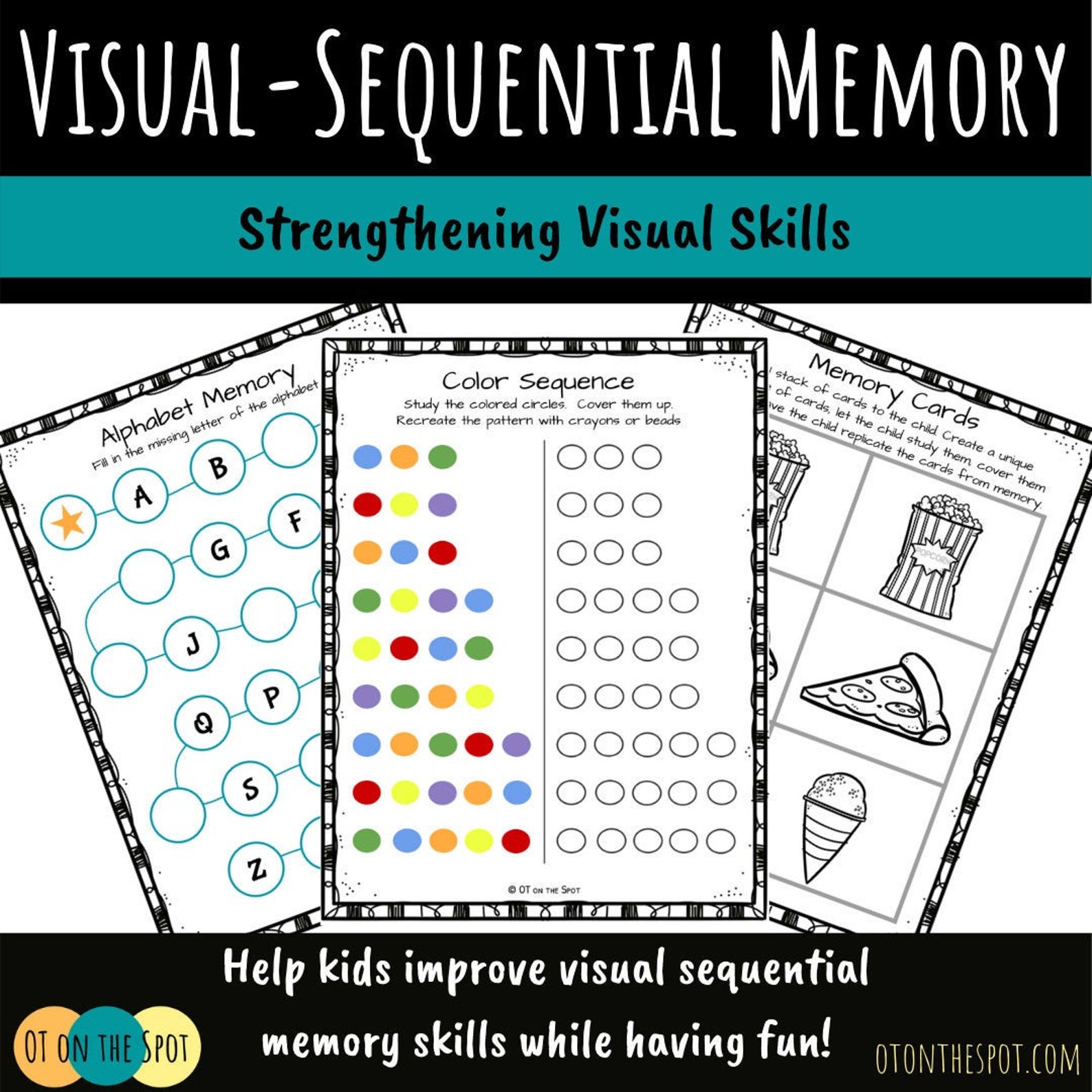Visual sequential Memory Activity Packet Etsy Visual sequential Memory Activity Packet Etsy