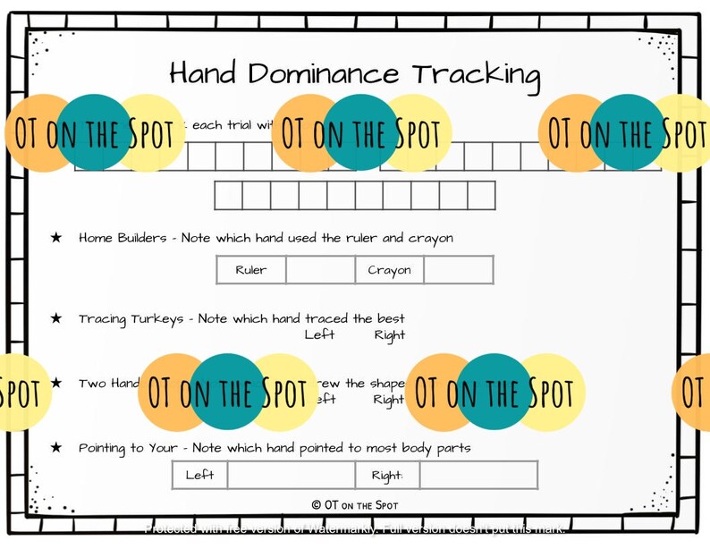 Hand Dominance Fine Motor Activity Packet - Etsy UK