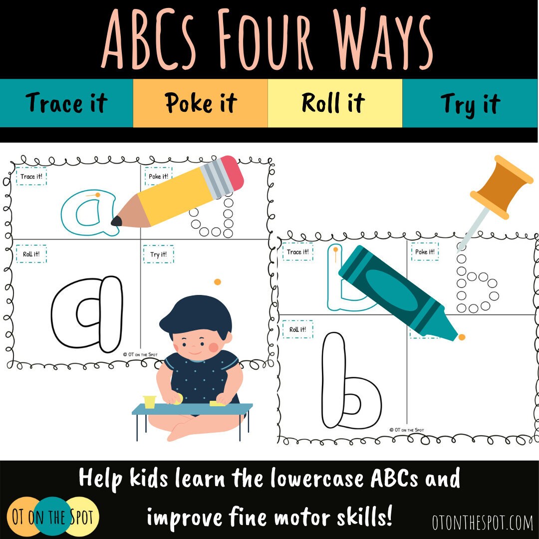 Lowercase Abcs Four Ways Printable Packet for Learning How to Write ...