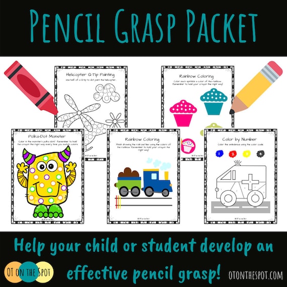 Pencil Grasp Activity Packet for Occupational Therapists - Etsy