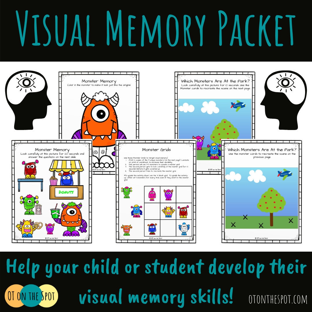 Visual Memory Skills Activity Packet Printable - Etsy