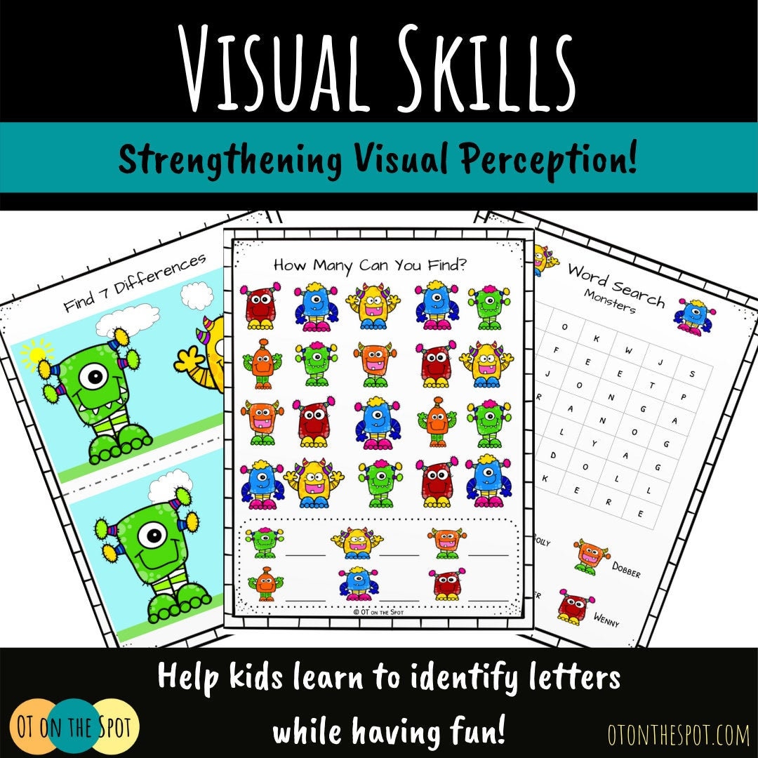 Visual Skills Activity Packet for Occupational Therapists, Teachers ...