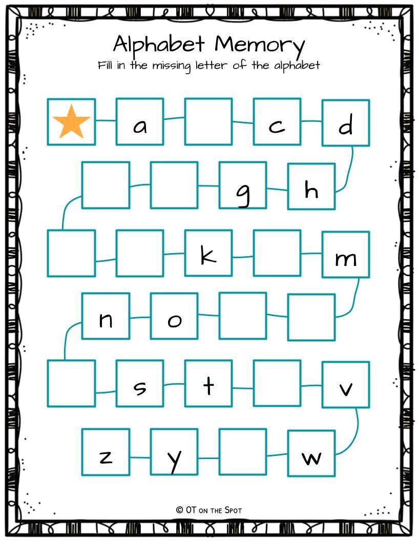 Visual-sequential Memory Activity Packet - Etsy