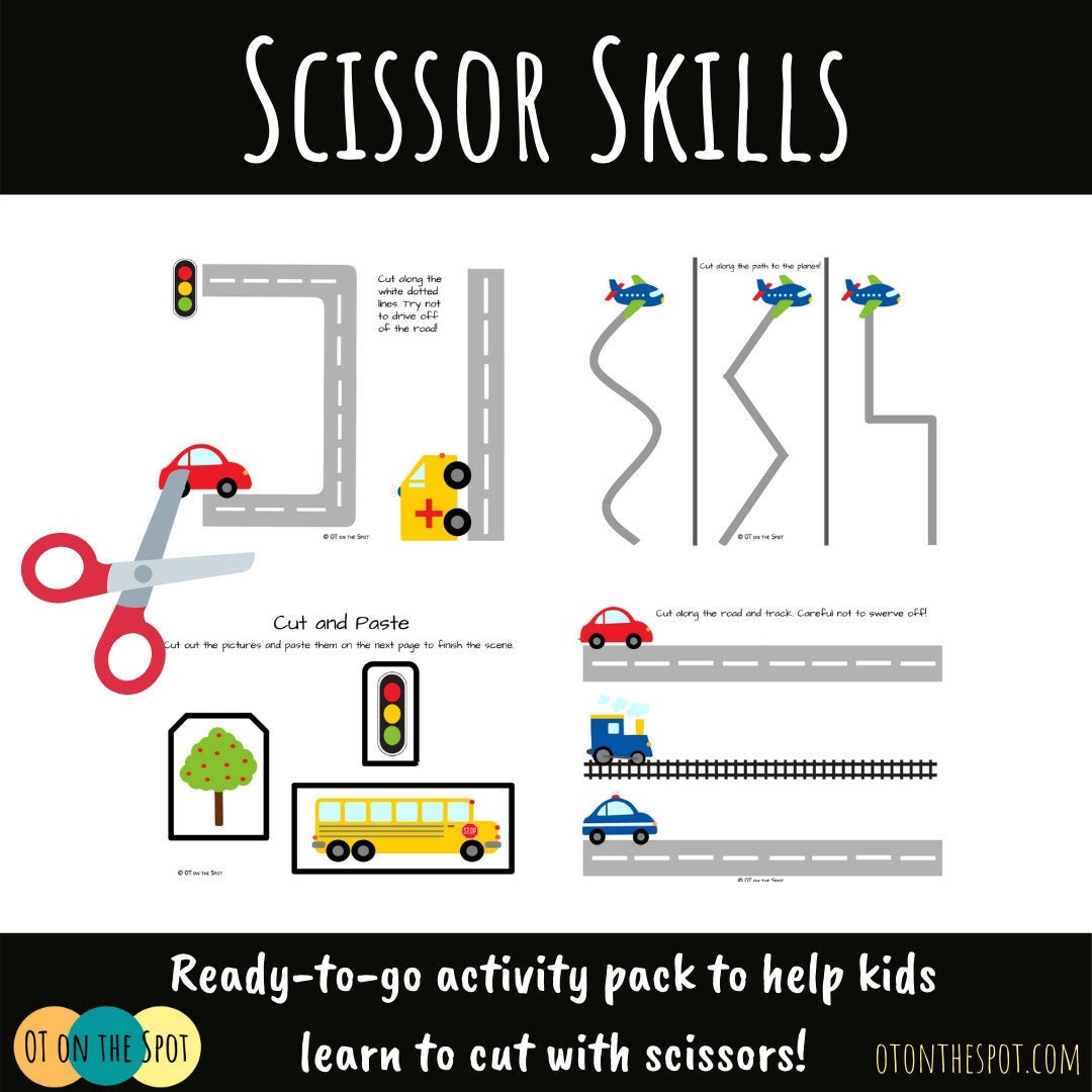 Scissor Skills Activity Packet for Occupational Therapists, Parents ...