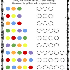 Visual-sequential Memory Activity Packet - Etsy