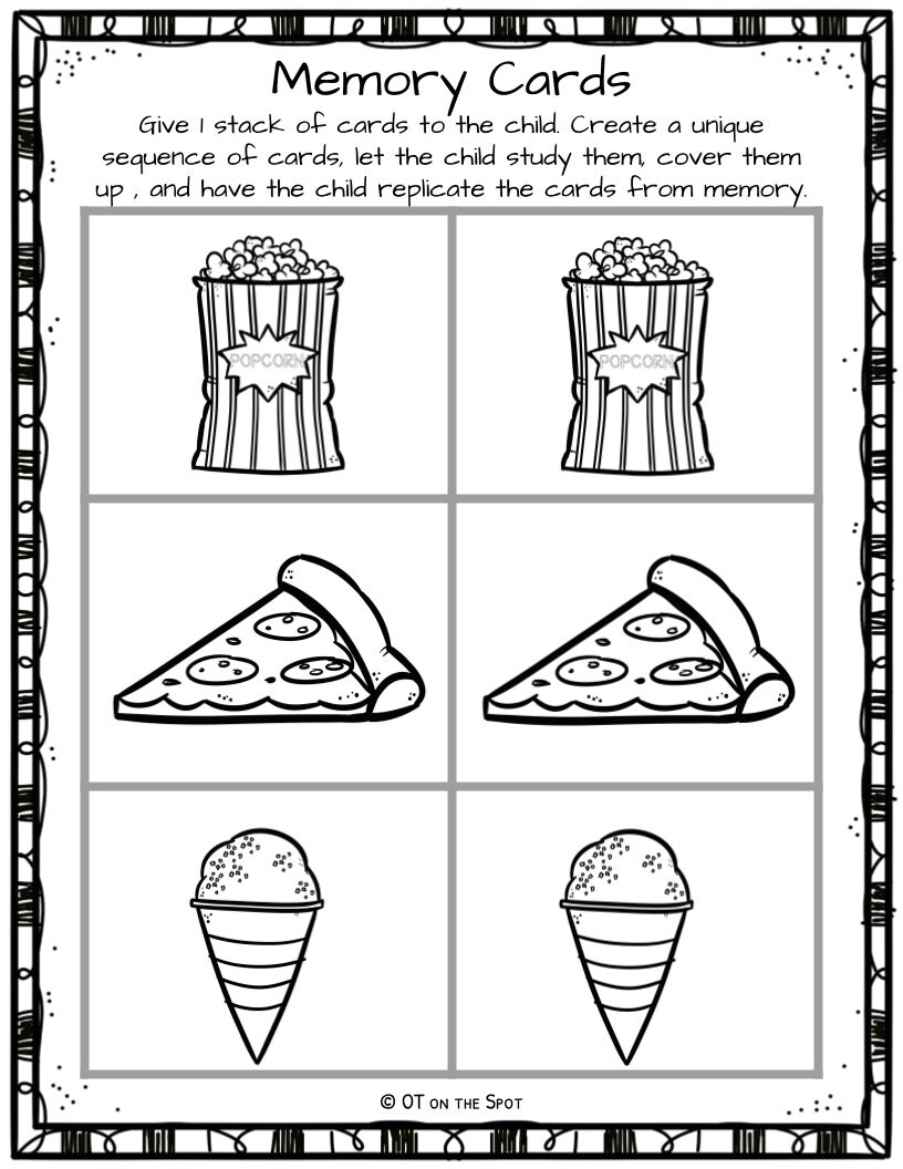 Visual-sequential Memory Activity Packet - Etsy