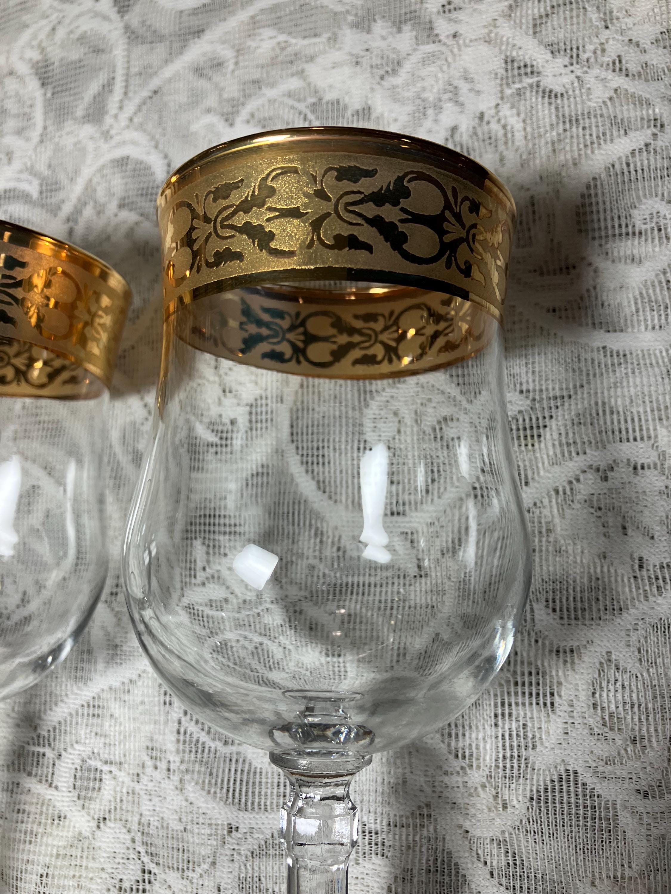 Vtg. Cristalleria Fratelli Fumo 24k Gold Band Hand Made in Italy ...