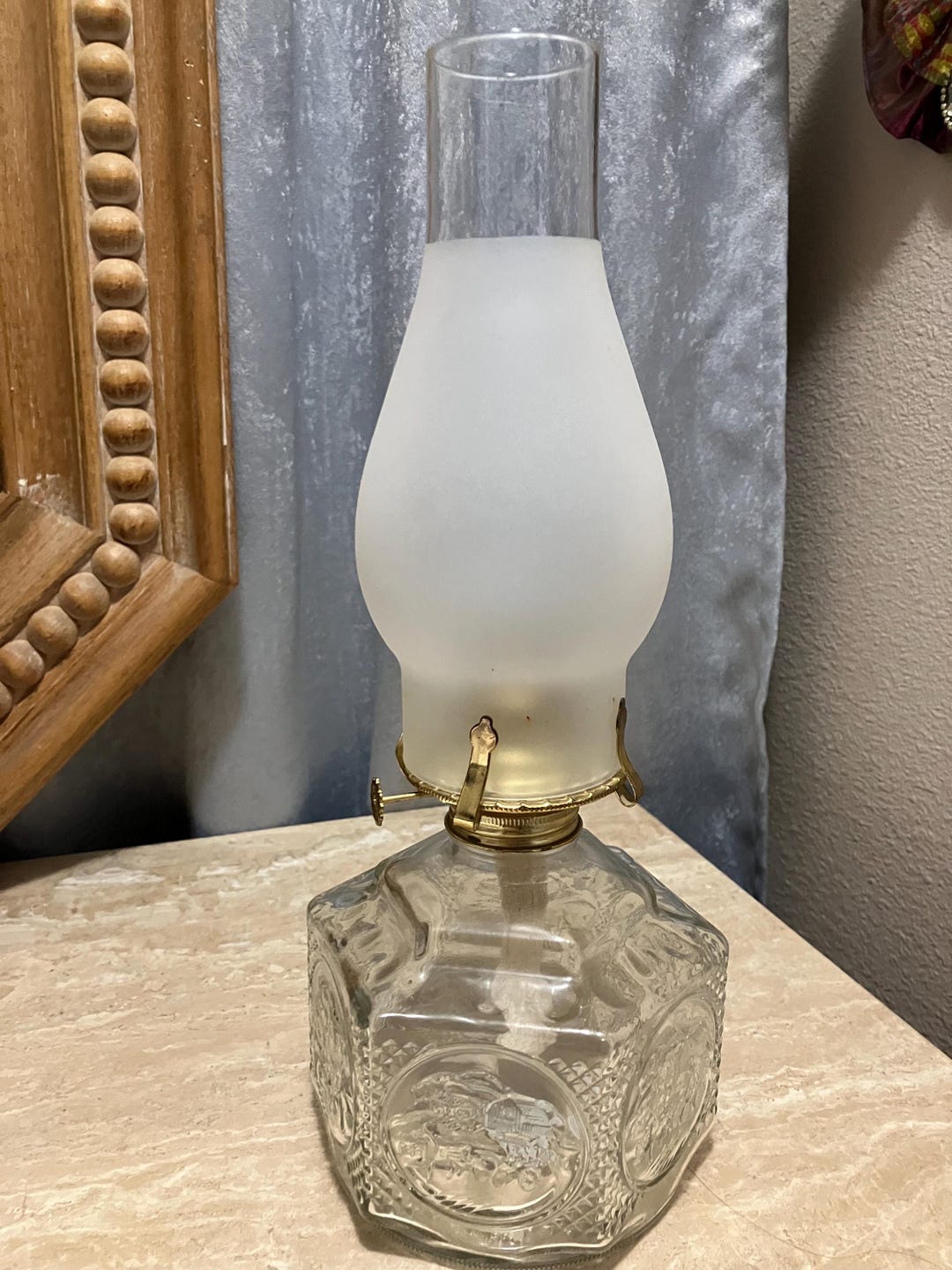 Vintage Lamp Light Farms Oil Lamp - Etsy