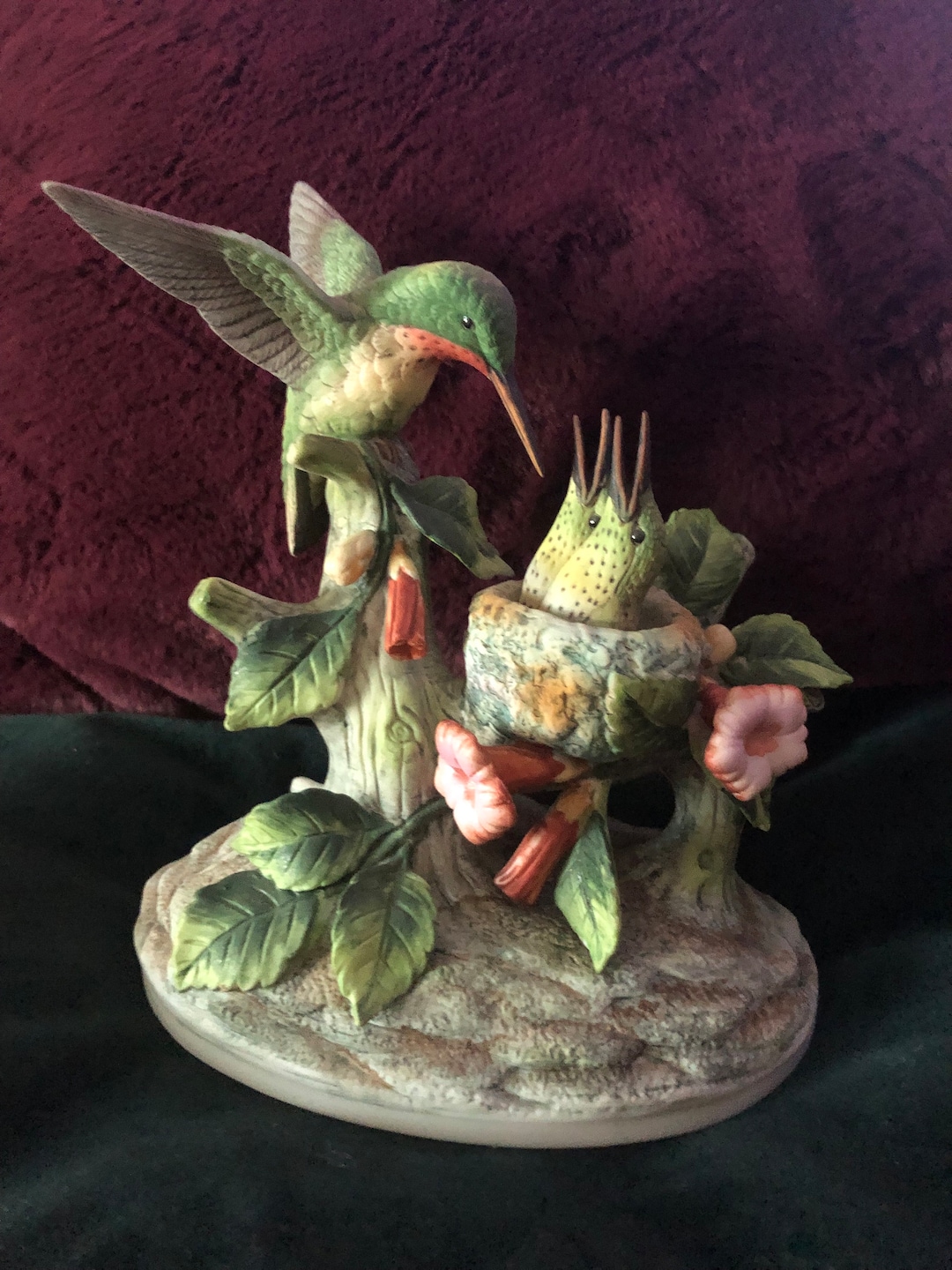 Porcelain Hummingbirds Andrea by Sadek. “ruby Throat Hummingbird”. Made ...