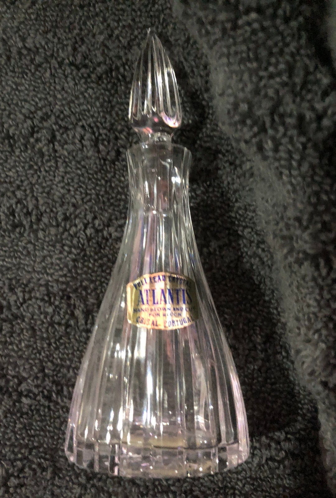 Atlantis Lead Crystal Perfume Bottle Hand Blown and Hand Cut Portugal ...
