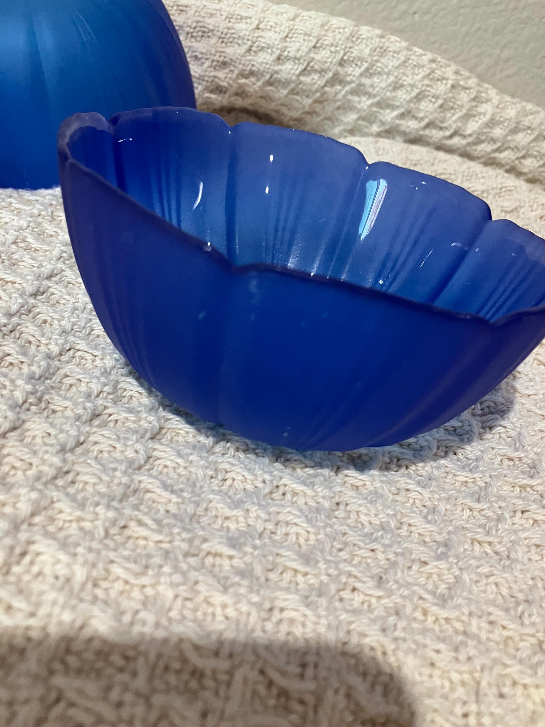 Vtg Set of 3 Arcoroc France Colbolt Blue Dessert Bowls - Etsy