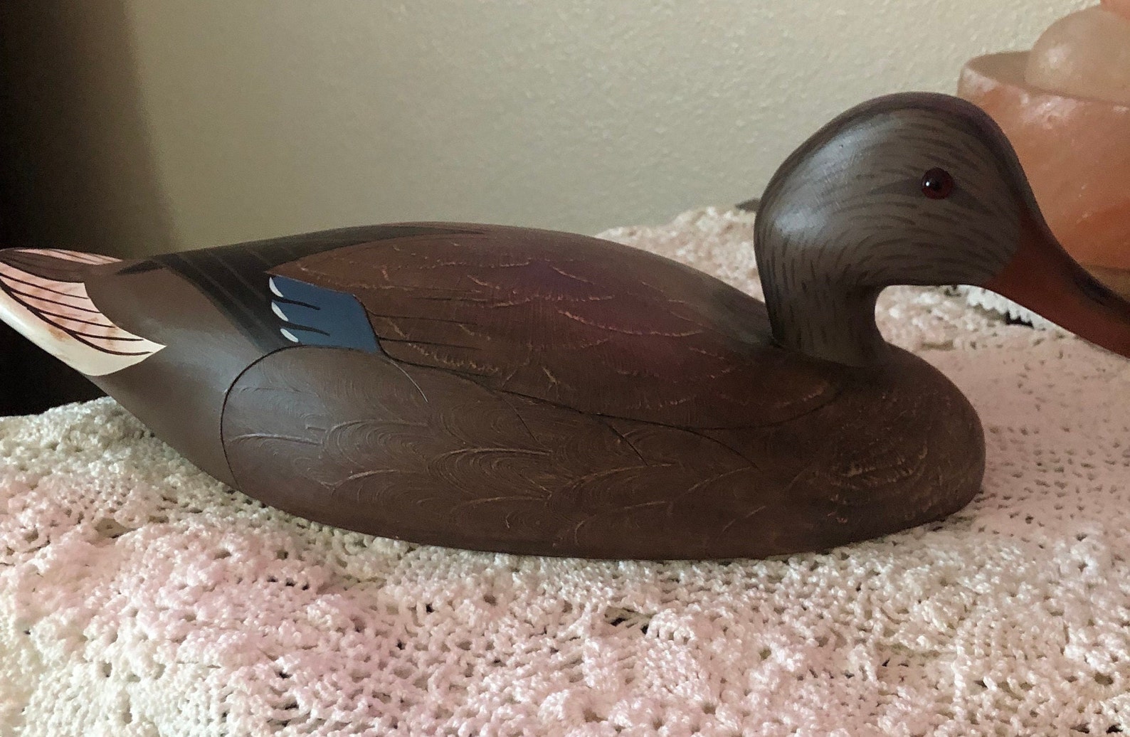 Vintage Ethan Allen Hand Painted Mallard Wooden Duck Signed by Artist ...
