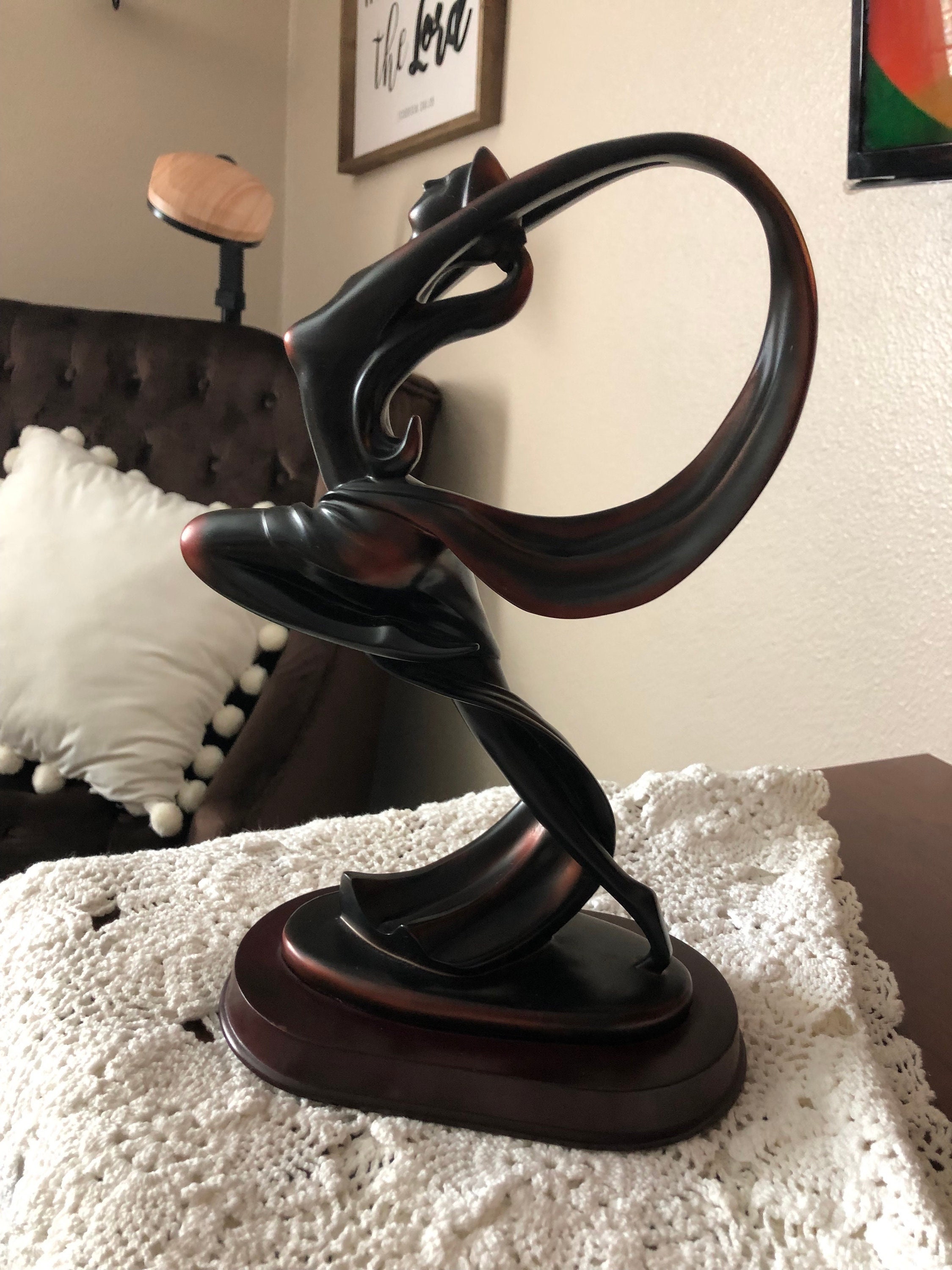 Greco Art Deco Figurine. Lady With Ribbon Dancing - Etsy