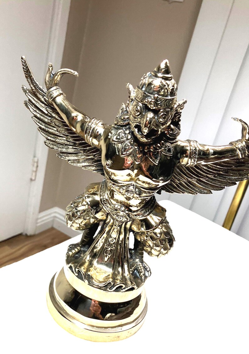 Vtg Thai Big Garuda Krut Brass Statue - Etsy