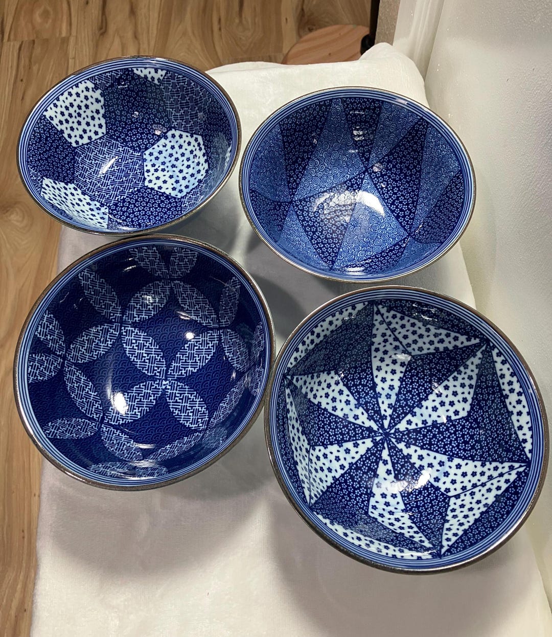 Vtg Set of 4 Japanese Porcelain Hand Painted Rice/soup Bowls - Etsy