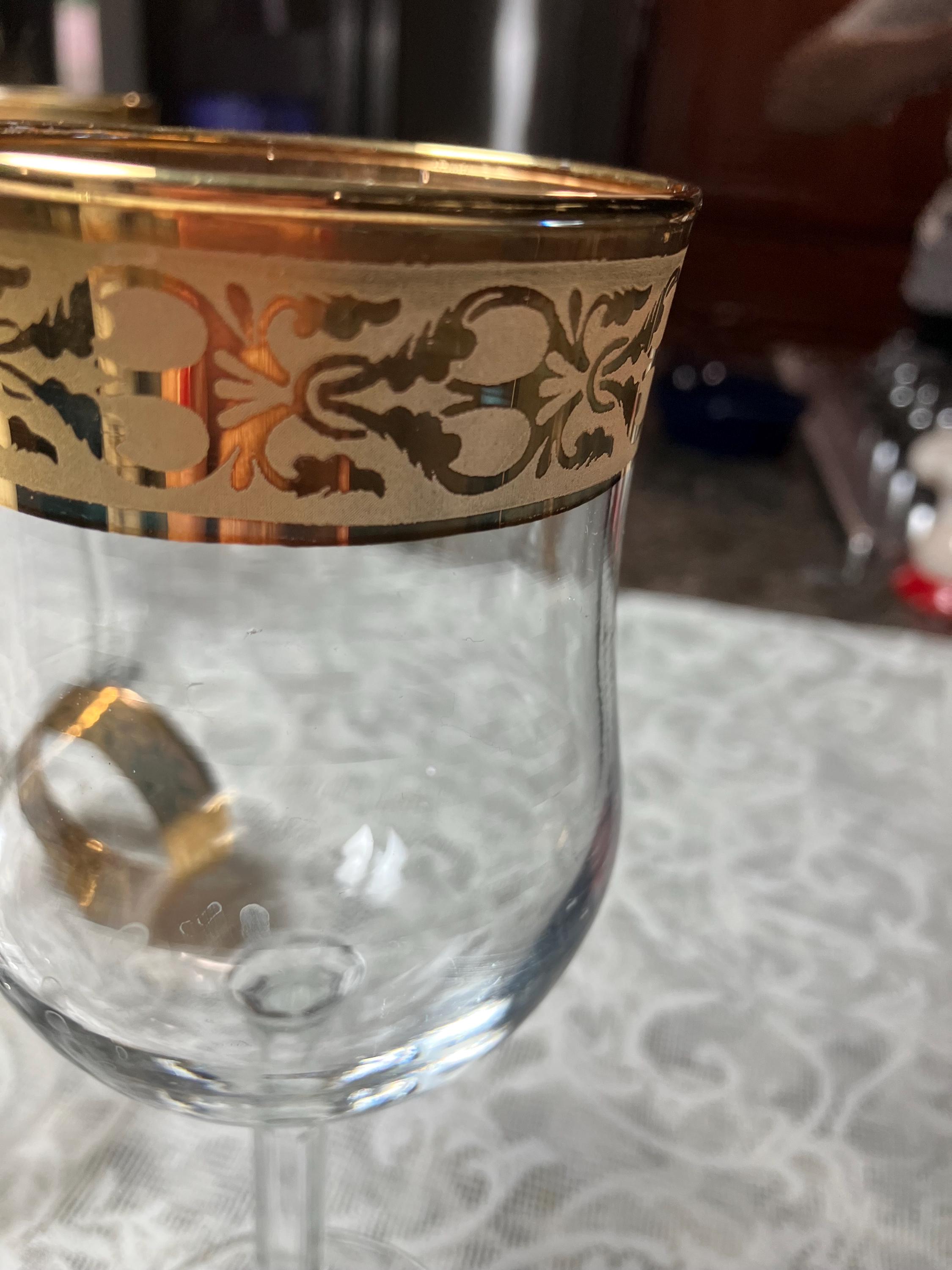 Vtg. Cristalleria Fratelli Fumo 24k Gold Band Hand Made in Italy ...